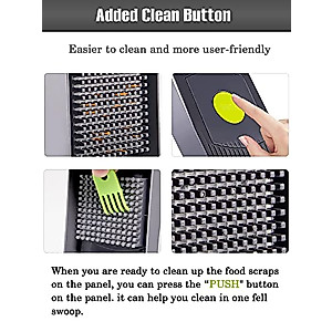 SPLMIFA Vegetable Chopper - Adjustable Vegetable Slicer - Kitchen Gift Gadget Slicer for Salad Potatoes Carrots Garlic with Container Onion Chopper with Container - Professional Food Chopper 12 in 1