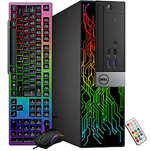 Dell OptiPlex Small Form Factor Computer with 24 Inch Monitor Intel Core i5 6500 Processor 3.2 GHz 8GB RAM 512GB SSD Win 10 Pro WiFi, Keyboard & Mouse (Renewed)