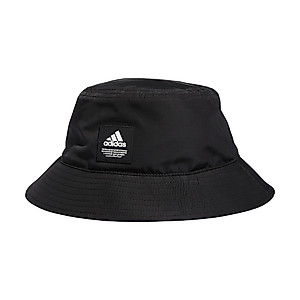 adidas Women's Foldable Bucket Hat, Black/White, One Size