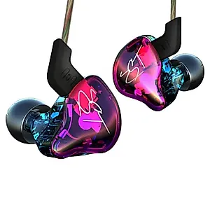 YINYOO Easy KZ ZST Colorful Hybrid Banlance Armature with Dynamic in-Ear Earphone 1BA+1DD HiFi Headset (Colorful ZST Nomic)