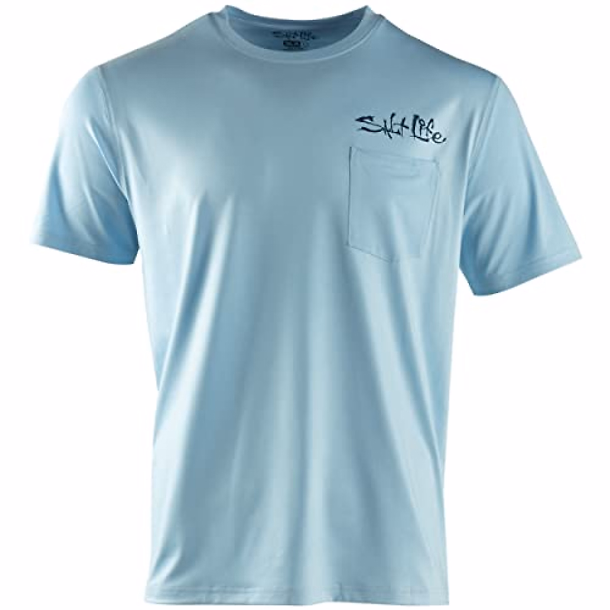 Salt Life Mens Tuna Brigade Long Sleeve Performance Shirt, Sky Blue Heather, XX-Large US
