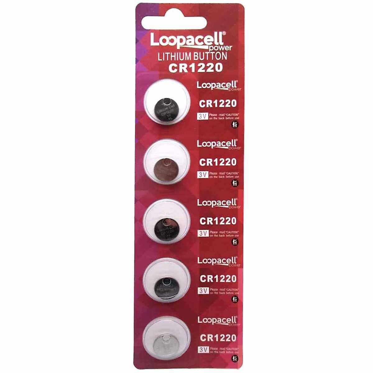 LOOPACELL 5 Button Cell Remote FOB Key KEYLESS CR1220 Batteries