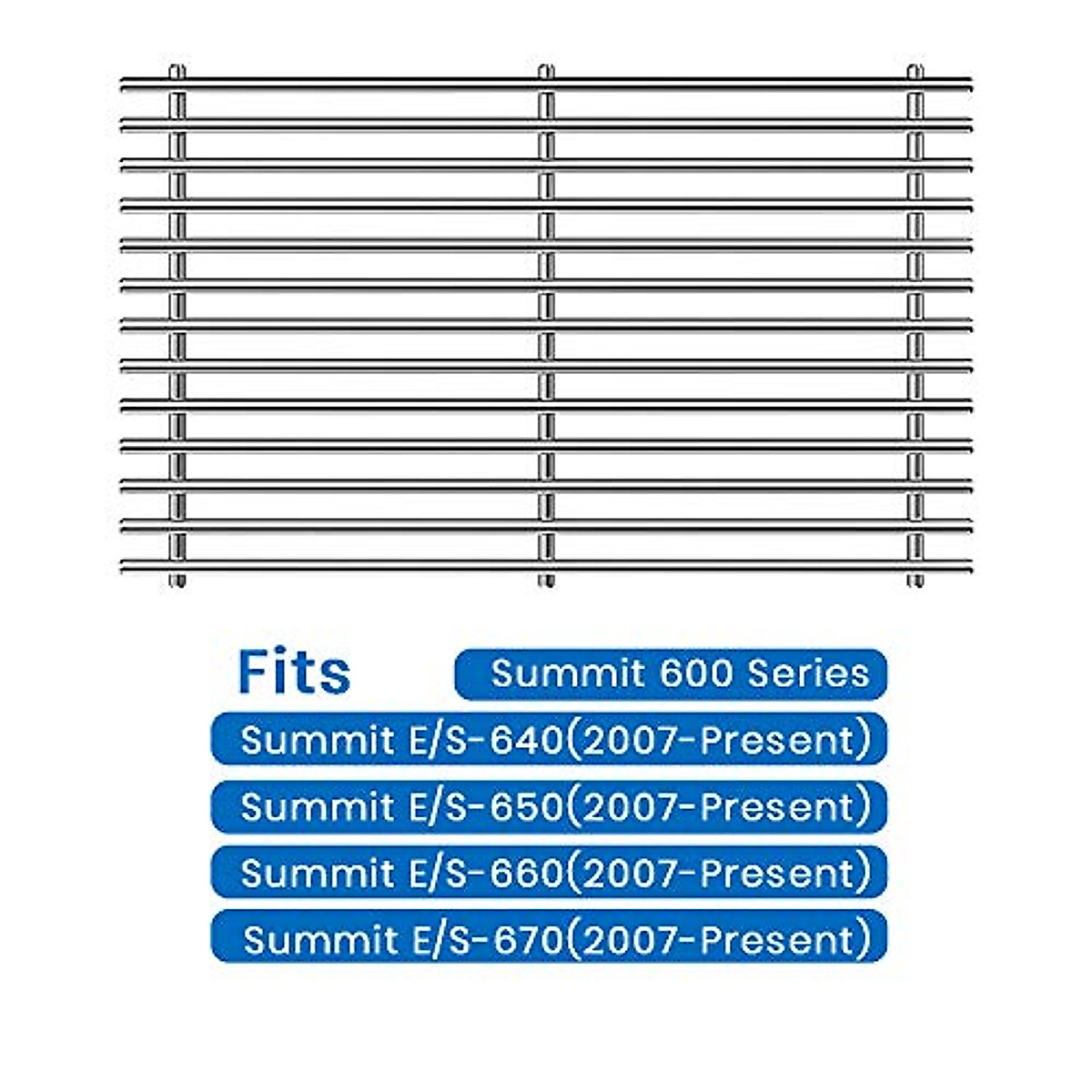 Stanbroil Stainless Steel Cooking Grates for Weber Summit 600 Series Summit E/S 640/650/660/670 Gas Grills with a Smoker Box, Replacement Parts for Weber 67552 - Set of 3