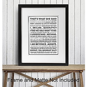 LARGE 11X14 - The Office Merchandise - The Office Merch - Michael Scott Poster - The Office Decor - The Office Gifts - The Office Wall Art- Boss Gifts for Men, Women - Funny The Office Quotes Wall Art