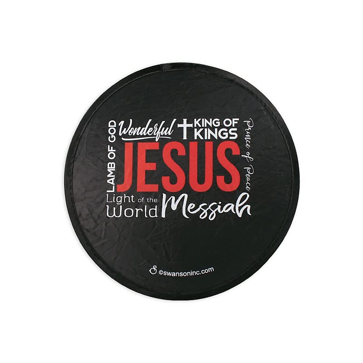 Swanson Christian Products - Parlor and Church Foldable Hand Fan - Modern Style - Names of Jesus - (Package of 6)