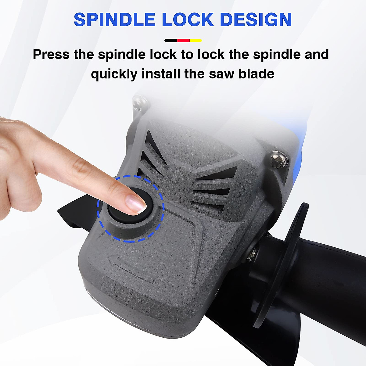 Cordless Angle Grinder with Brushless Motor, Adjustable 3-Speed Mode, with 30000mAh Li-Ion Battery and Charger, Non-Slip Grip, Discs for Cutting and Sanding, Angle Grinder Tool Kit for Cutting