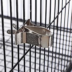 6 Pcs Bird Food Holder Parrot Cage Seed Feeder Stainless Steel Vegetable Fruit Clip for Bird Cockatiel Parrot Hamster