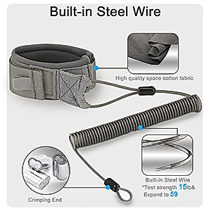 FitStill Waterproof Monopod Floating Hand Grip+Steel cored Safety Wrist Strap Rope for Go Pro Hero Session DJI Osmo and Other Action Cameras.Snorkeling Underwater Diving Selfie Pole Stick