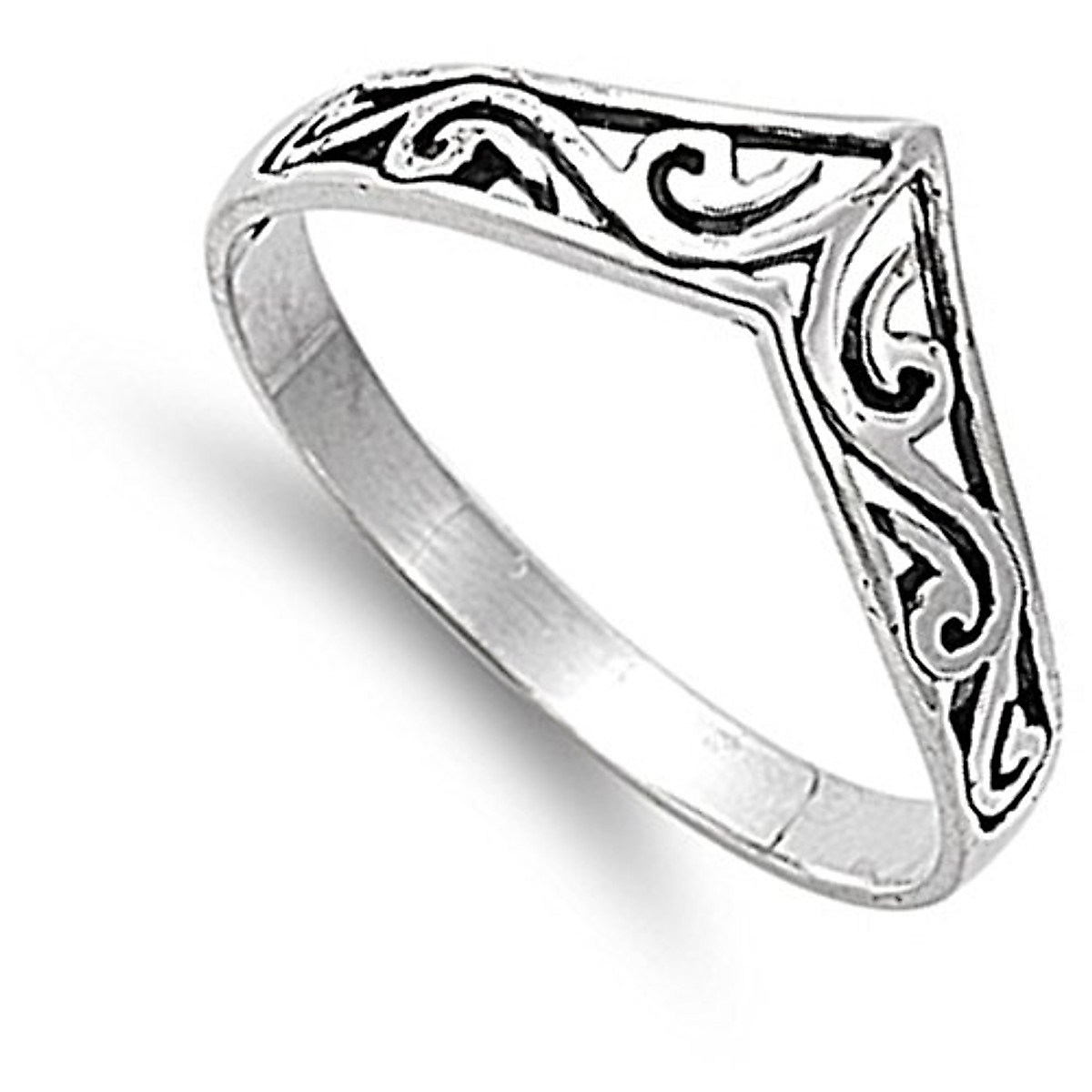 Sterling Silver Women's Celtic Design Cute Ring Promise 925 Band 8mm Size 11