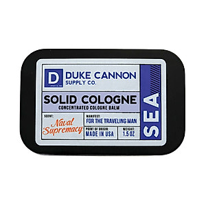 Duke Cannon Men's Solid Cologne, 1.5 ounce - Sea (Naval Supremacy Scent)