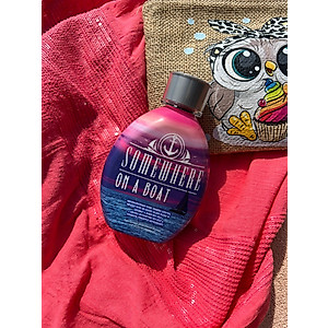 Somewhere On A Boat Tanning Lotion for Indoor Tanning Beds/Outdoor Sun Tan Dark Tanning Bed Lotion w/Coconut Oil, Pineapple & Shea Butter 13.5oz - White Lotion, NO Bronzer