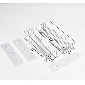 Bundle Set of Adhesive Bathroom Shower Shelf and Stainless Steel Shower Squeege 10 Inches