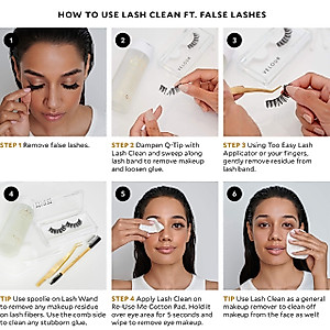 Velour Lash Clean - Oil Free Liquid Makeup Remover for Eyes, False Lashes, and Face - Gentle and Vegan (50 ml)