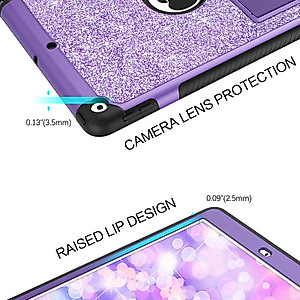 BENTOBEN for iPad 9th Generation Case with Kickstand, iPad 8th / 7th Generation Case Glitter Sparkly 3 Layers Shockproof Full Body Protective Girls Tablet Cover for iPad 10.2" 2021/2020/2019,Purple
