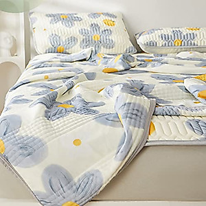 Latex Sleeping Mat Pillowcase Cooling Mattress Mat Cover Set Soft Fine Stitching Breathable IrritationFree FadeResistant for Summer (Type 1 Sleeping Mat 180x200cm / 70.9x78.7in)