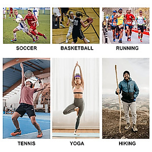 TOPTIE 6 Inch Wrist Sweatband, 6 PCS Long Wrist Sweatbands, Sports Athletic Wristbands-Black