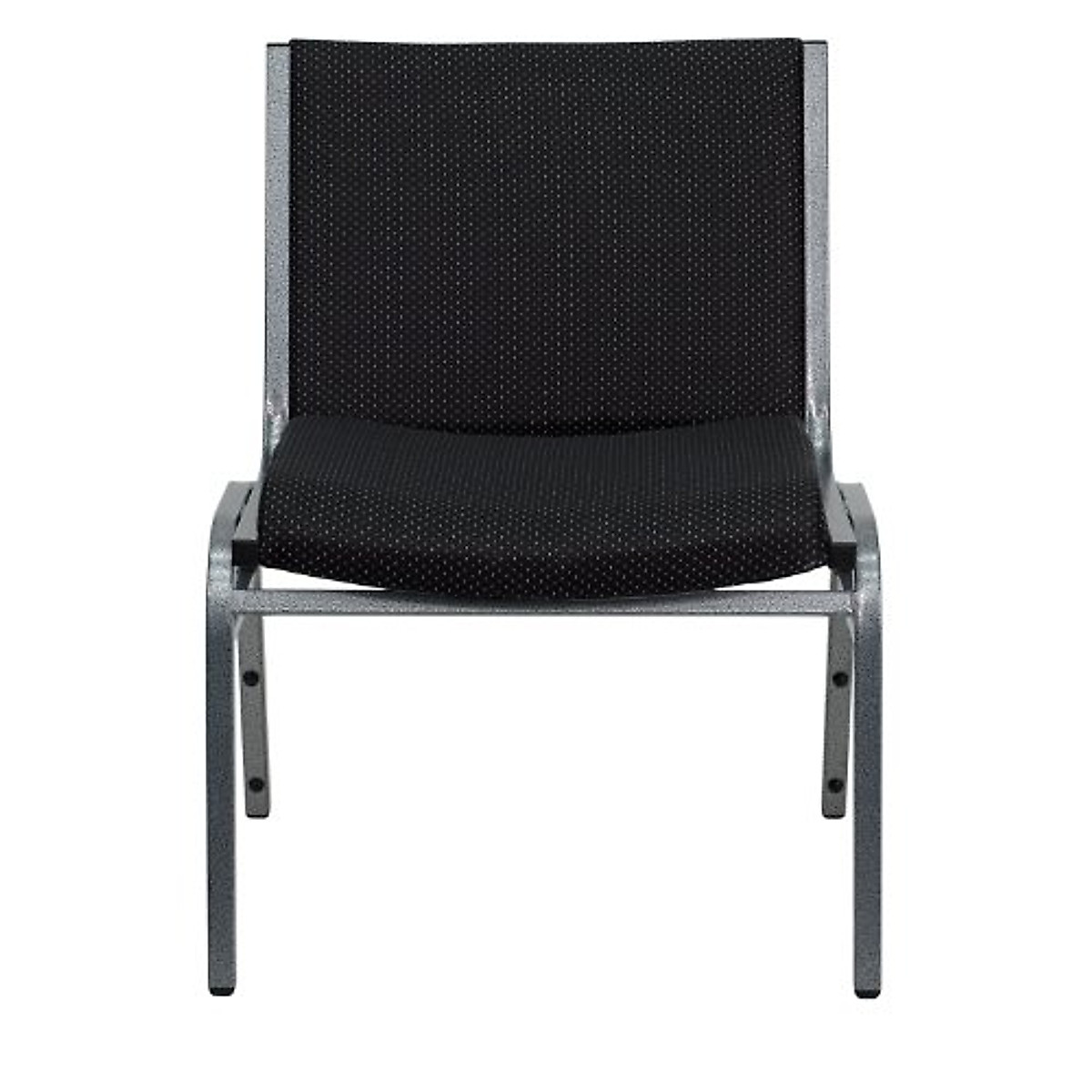 Flash Furniture HERCULES Series Big & Tall 1000 lb. Rated Black Fabric Stack Chair with Ganging Bracket