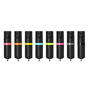 POM Pepper Spray Combo Pack Clip & Keychain - Maximum Strength OC Spray Self Defense- Tactical Compact & Safe Design - 25 Bursts & 10 ft Range - Stream Spray Pattern