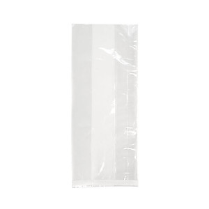 ClearBags Clear Gusset Bags, 4x2 1/2x9 1/2, 100 Pieces, High Clarity Flat Bottom Treat Bags for Gifts, Cookies, Candy, Party Favor, Weddings, Bakery Packaging, Durable Crimped Bottom, 1.6 Mil, FDAGB4A