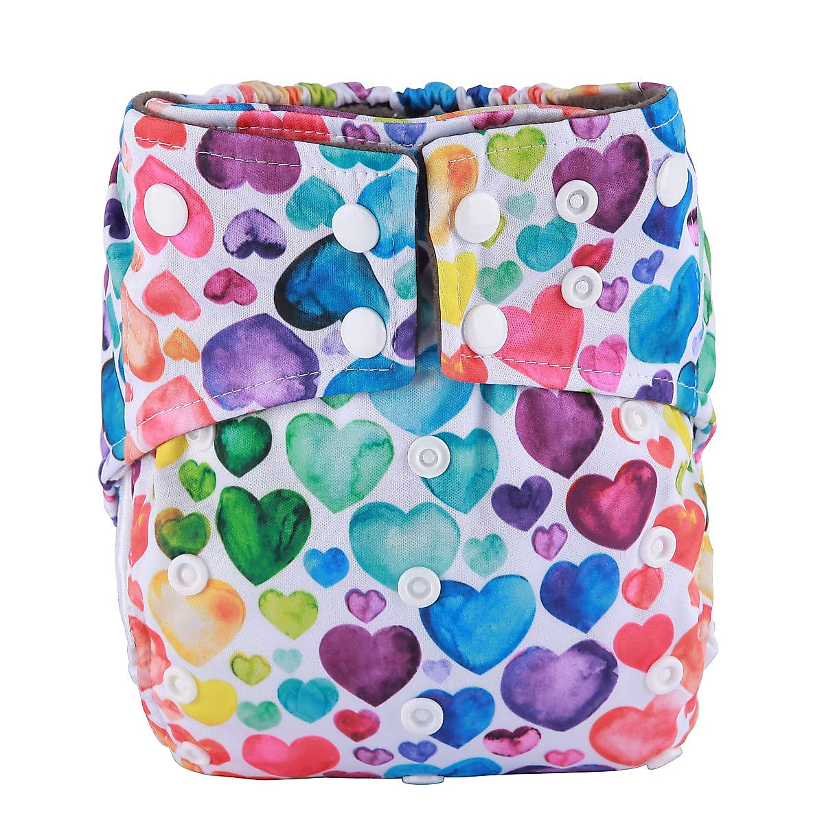 Sigzagor 3 AIll in One Cloth Diapers Nappies for Night AIO Sewn in Insert Reusable Washable (Lamas Pack)