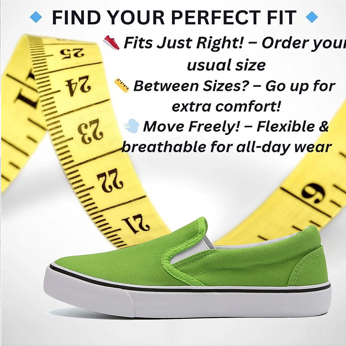 Low-Top Slip Ons Women's Fashion Sneakers Casual Canvas Sneakers for Women Comfortable Flats Breathable Padded Insole Slip on Sneakers Women Low Slip on Shoes (Light Green, Numeric_9)