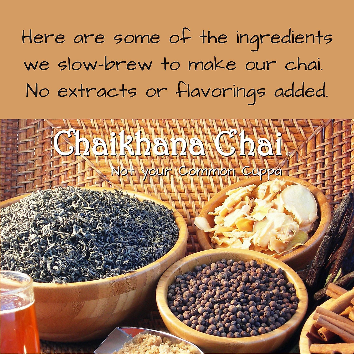 Chaikhana Chai - Spicy Masala Chai Concentrate - Slow Brewed with Organic Black Tea, Ginger and Fresh Crushed Spices - 1/2 Gallon - Makes (40) 8 oz. Drinks