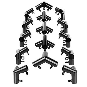 Aoneky 1 3/8'' Corner Canopy Fitting Couplers Kit - Frame Carport Connectors (10 Leg)