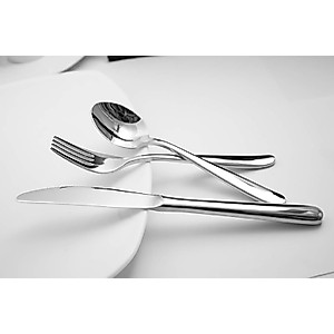 VANRA 3-Piece Children Flatware Set 18/10 Stainless Steel Child Set Tableware Set Silver Cutlery Set Silverware Dinner Utensils for Kids (Chrome Finished) (Fork Spoon Knife)