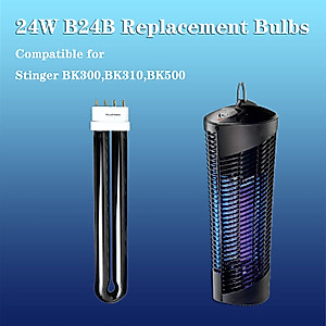 BAIMNOCM 2 Pack 10.2 Inches 24W B24B Replacement Black Bulb Light for Stinger BK300,BK310,BK500,BK510