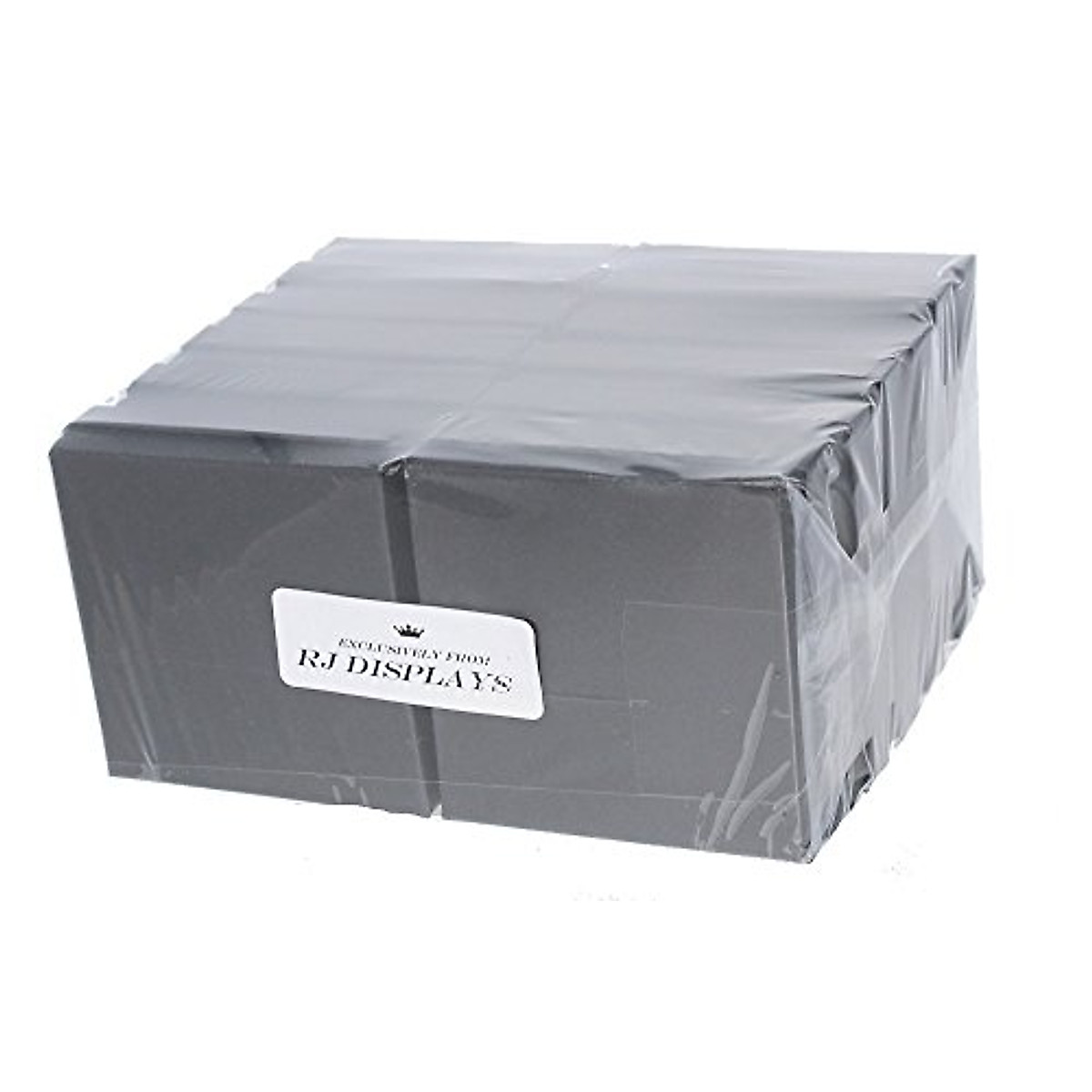 16 Pack Cotton Filled Matte Black Color Jewelry Gift and Retail Boxes 3.5 X 3.5 X 1 Inch Size by R J Displays