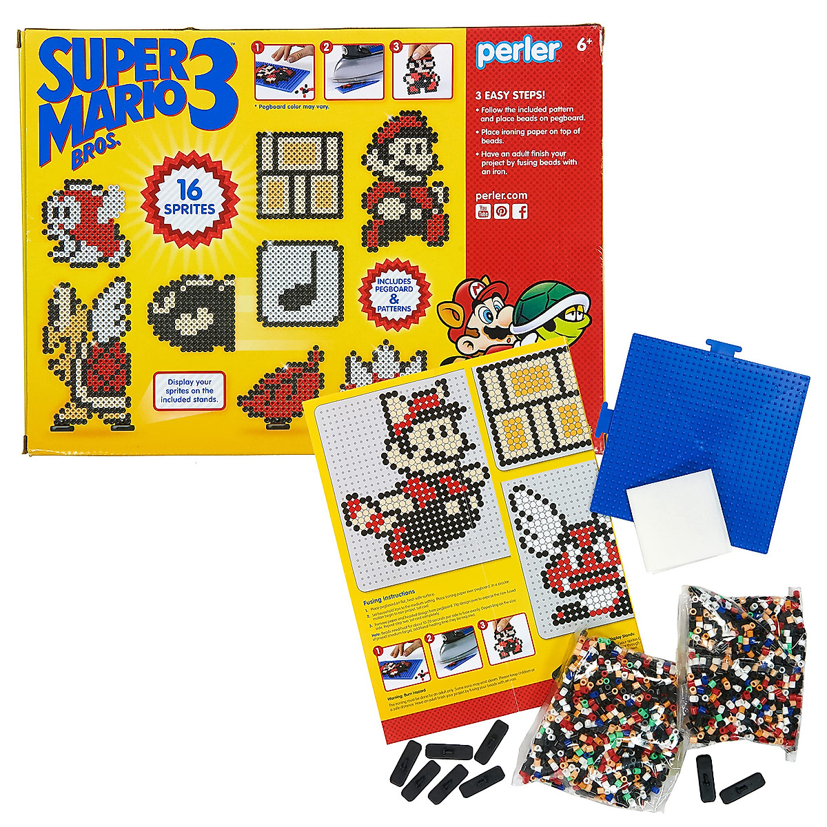 Perler Beads Super Mario Crafts Mega Activity Kit, 4013 pcs