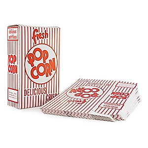 Snappy 1-E Small Red and White Close Top Popcorn Boxes, 3/4 Ounce, 100 Count