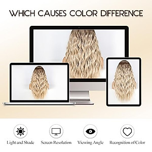 EMMOR Long Ombre Blonde Lace Front Wig for Women,25 Inch Natural Wavy Daily Hair Synthetic Lace Wigs Middle Part,Hand Tied/Longlife/Lightweight