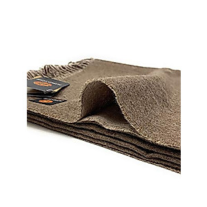 Alpaca Home | 100% Baby Alpaca Wool Sofa Throw Blanket - Two Sided, Hypoallergenic & Dye Free - Perfect for Snuggling (Ivory / Heather)