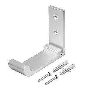 heneng 10 Pack 2" Silver Folding Coat Hook with Screws, Aluminium Alloy Foldable Hooks No Rust Wall Mounted for Keys, Towel, Hat, Bags, Headphones Holder, Headset Wall Hanger, Max.Load 44lb.