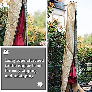 Abba Patio Market Patio Umbrella Cover, 11 Ft, Brown