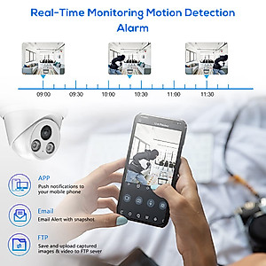 PANOEAGLE 4K PoE Security Camera, Compatible for Hikvision Outdoor 8MP Turret IP Camera with Human/Vehicle Detection,Built-in Mic,2.8mm Lens Wide Angle,98ft EXIR Night Vision, IP67 Waterproof(PG2385I)