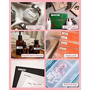 Phomemo Label Makers with Tape- Q31 Mini Label Maker Bluetooth Labeler Machine with 6 Tapes, Compatible with iOS & Android, Great for Home, Office, Organization, USB Rechargeable Labeler, Pink