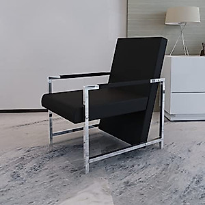 MAXCBD Desk Chair Side Chairs Living Room Office Armchair - Black Dining Room Chair