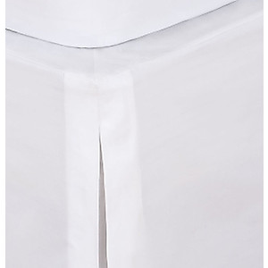 Bed Maker’s Never Lift Your Mattress Wrap Around Bed Skirt, Classic Style, Low Maintenance Wrinkle Resistant Fabric, Traditional 14 Inch Drop Length, Queen, White