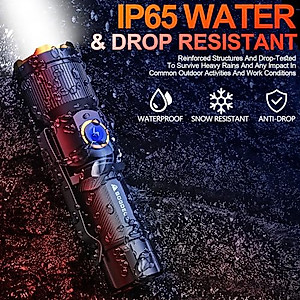 Sogdeco Rechargeable Flashlights High Lumens, Super Bright Small LED Flash Light, 26 Hours Long Lasting, 4 Lighting Modes, Magnetic Zoomable Pocket Flashlight for Emergencies Home Camping (2 Pack)