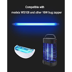 Dichroma 4 Pack T5 8W Replacement Bulb for Faicuk WS108 Wall Sconce Fly Light Trap, 12 Inch F8T5/BL UVA Fluorescent Led Bug Zapper Bulbs