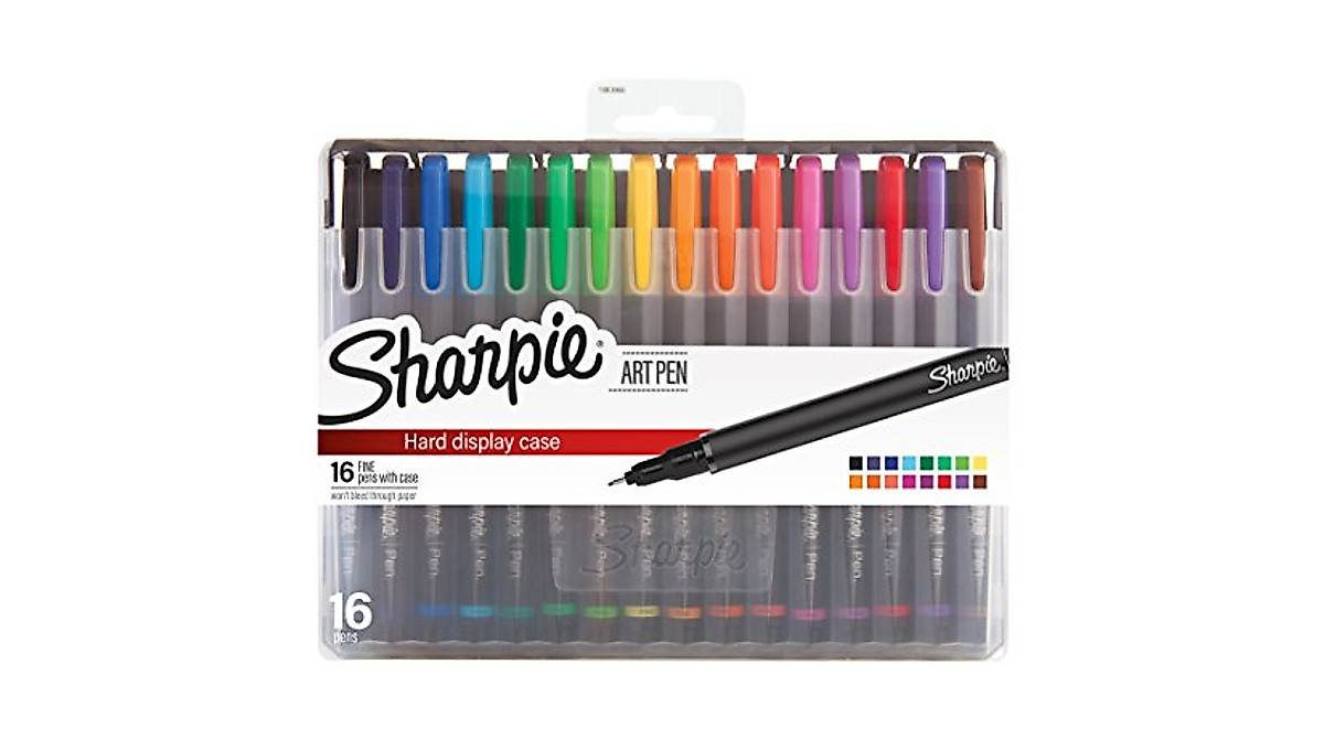 Sharpie Art Pens - 16 Vibrant Fine Point Markers for Creatives
