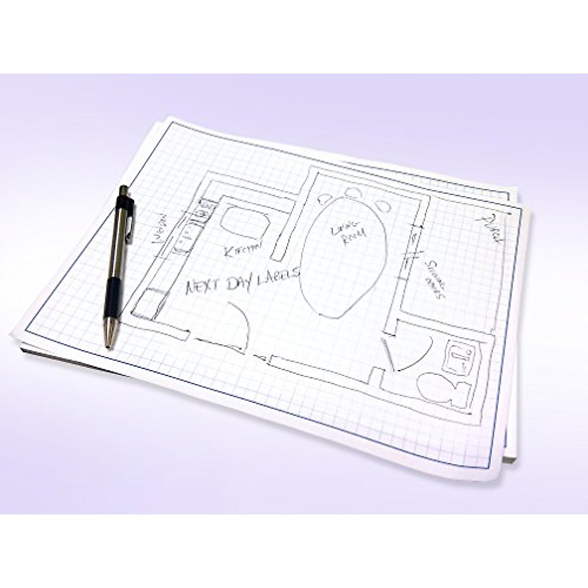 Next Day Labels 11x17 / Blueprint and Graph Paper (1 Pad, 50 Sheets Per Pad)