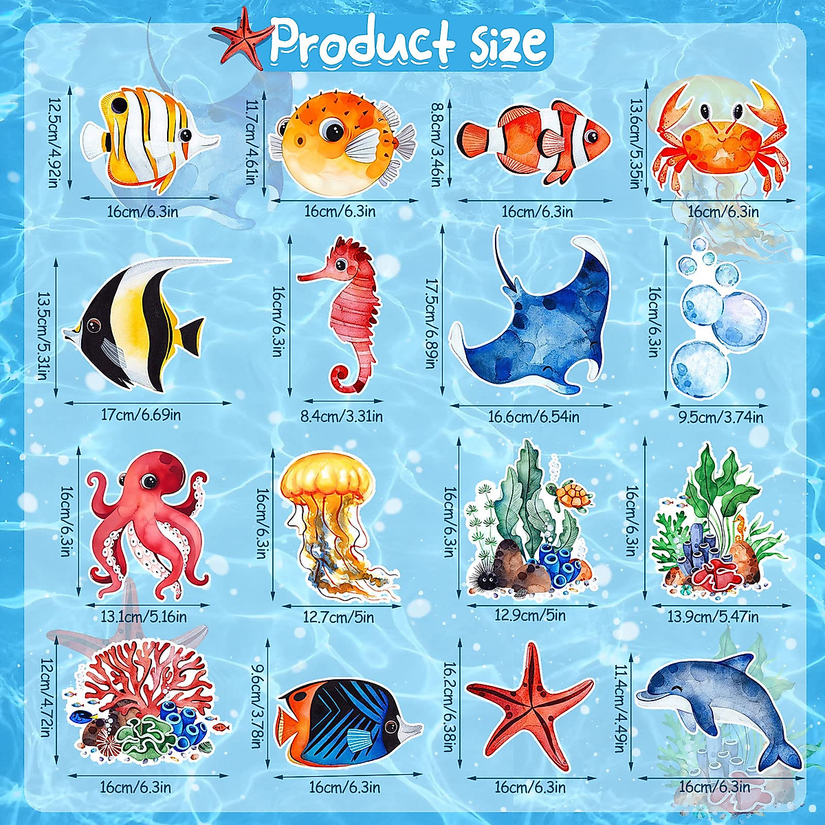 36Pcs Sea Animals Tropical Fish Hanging Swirl Under The Sea Party Birthday Decor Ocean Themed Party Swirls Streamers Supplies for Boys Girls Kids Mermaid Creatures Baby Shower Decorations