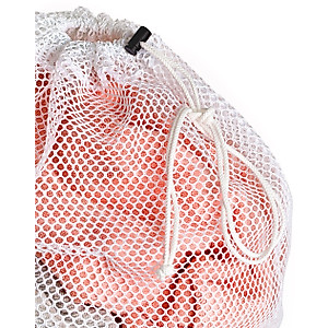 Handy Laundry Commercial Mesh Bag - Sturdy Material with Drawstring Closure. Ideal Machine Washable Mesh Laundry Bag for Factories, College, Dorm and Apartment Dwellers. (24" x 36" | White | 2-Pack)
