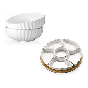 DOWAN Bundle 12 Inches Lazy Susan Appetizer Serving Tray