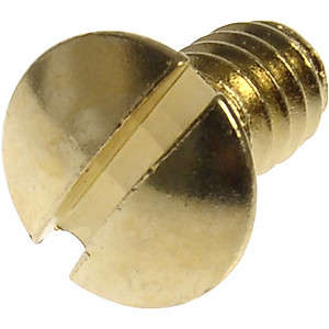 The Hillman Group 57103 10-24 x 3/8-Inch Oval Slotted Machine Screw Brass, 25-Pack