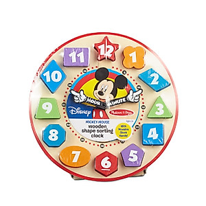 Melissa & Doug Disney Mickey Mouse Wooden Shape Sorting Clock