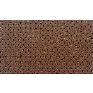 FABRICS FOREVER - Faux Leather Semi Perforated Tobacco Cinnamon Upholstery Fabric by the Yard - 54’’ Wide | Semi Perforated Tobacco Vinyl Fabric Material Faux Leather Sheets for DIY, Upholstery Crafts